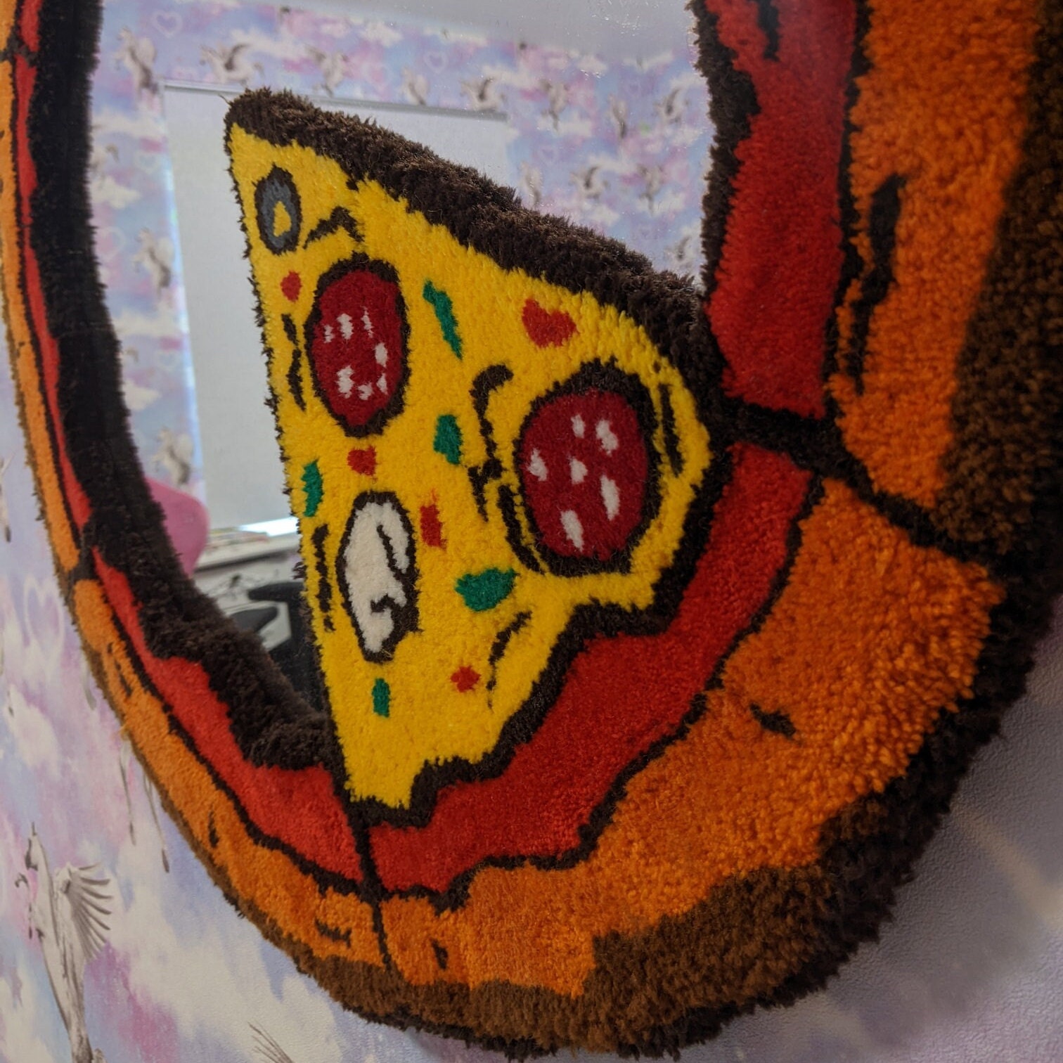 Pizza Mirror Unique Soft Frame Mirror Funny Mirror Mirror - Etsy