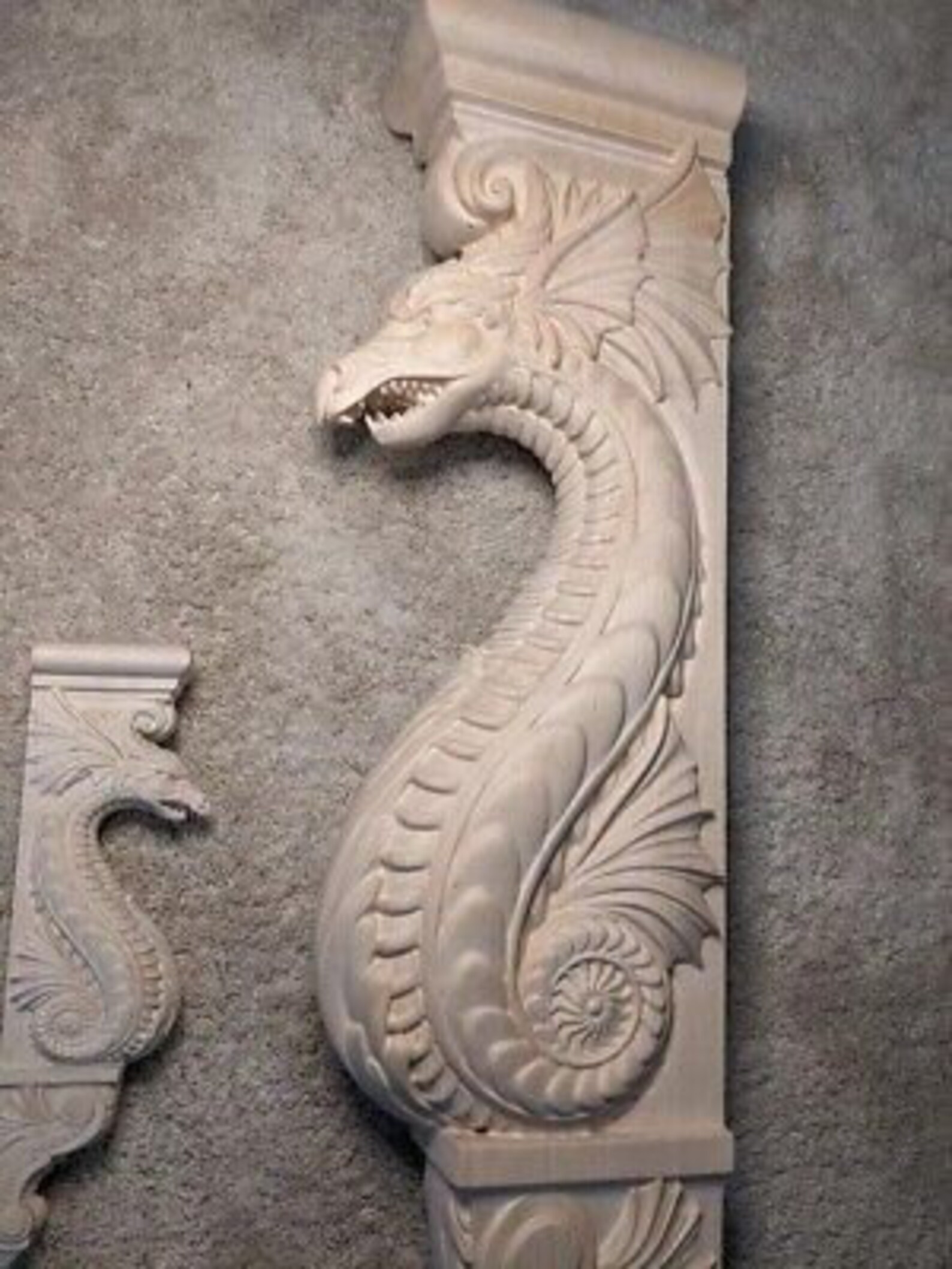 Large Wall Corbel Carved Wooden Dragon Corbel Unique Wall - Etsy