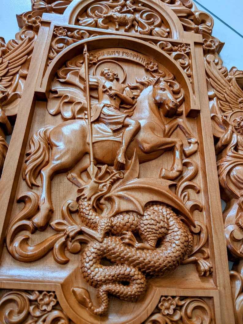 Saint George Picture St. George Icon Gift for Him Gift for - Etsy