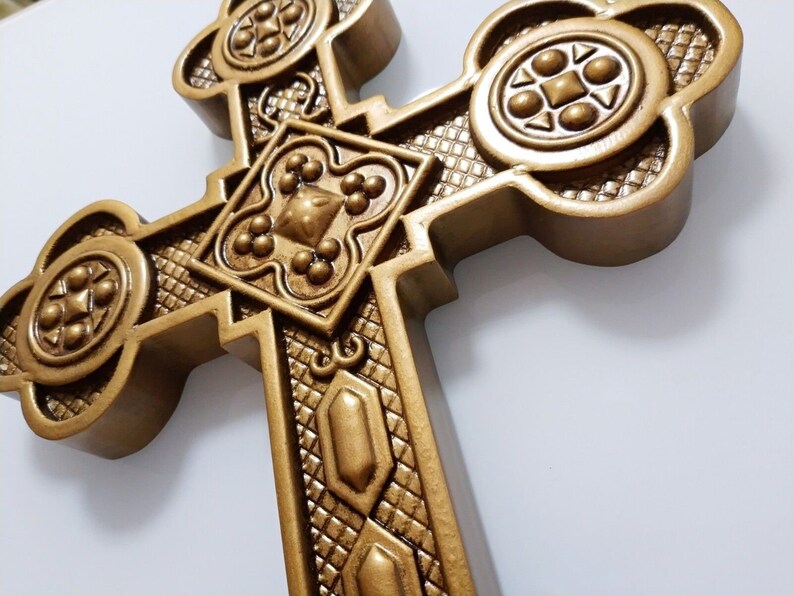 Large Wall Cross. Byzantine Antiochian Carved Wooden Cross. Gift for ...