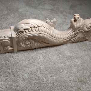Large Wall Corbel Carved Wooden Dragon Corbel Unique Wall Bracket. - Etsy