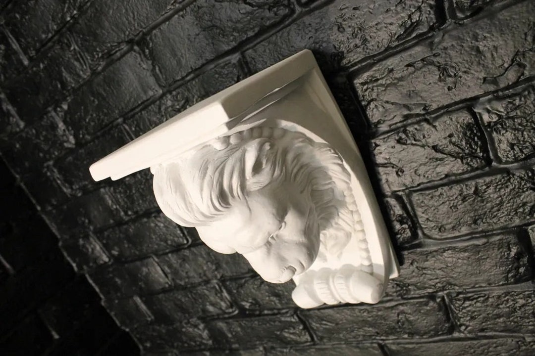 Lion Head Corbel, Wall Shelf, Wall Lion Head, Stone Lion Head, Indoor ...