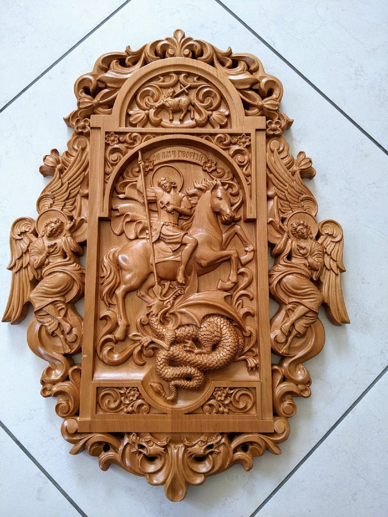 Saint George Picture St. George Icon Gift for Him Gift for - Etsy