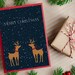 Reindeer Holiday Card Set Printable - Etsy
