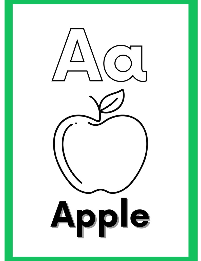 ABC Printable Coloring Pages, A-Z Coloring Pages, Coloring Printable - Etsy