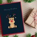 Reindeer Holiday Card Set Printable - Etsy