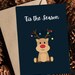 Reindeer Holiday Card Set Printable - Etsy