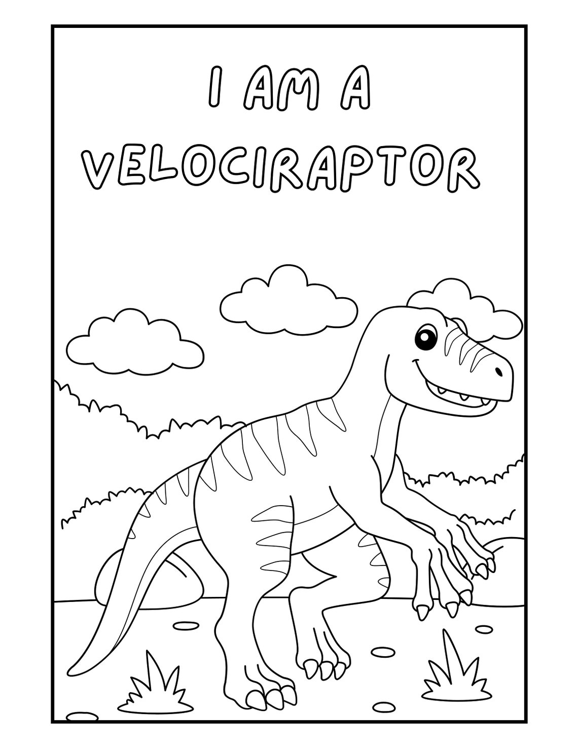 Dinosaur Printable Coloring Pages, Preschool Coloring Activity Pages ...