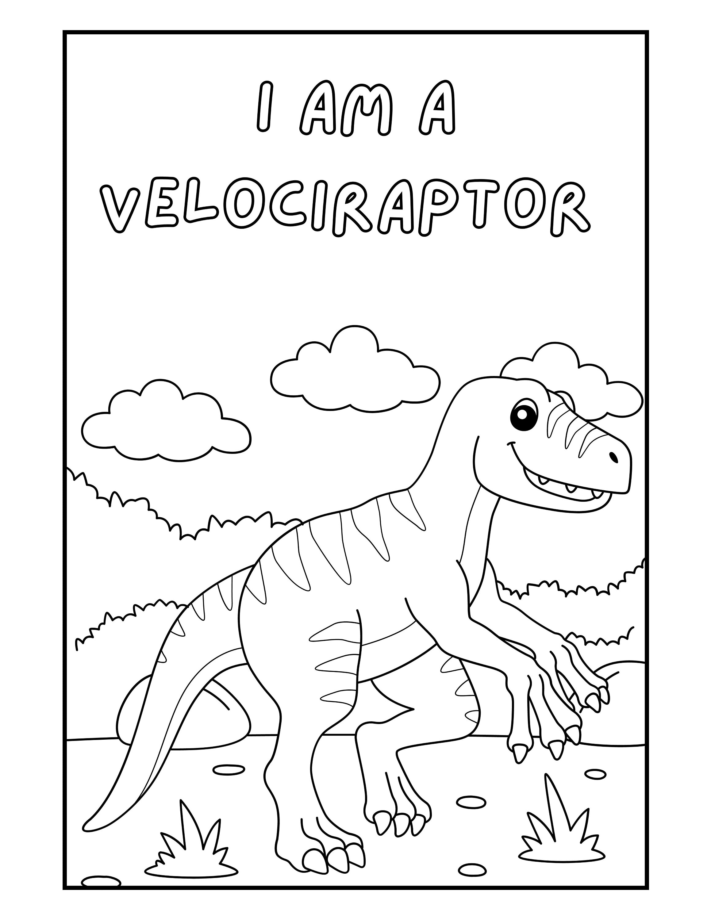 Dinosaur Printable Coloring Pages, Preschool Coloring Activity Pages ...