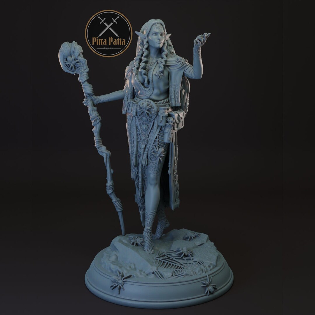 Drow Elf Female Druid Warlock Sorcerer Wizard irinia Tabletop Miniature ...