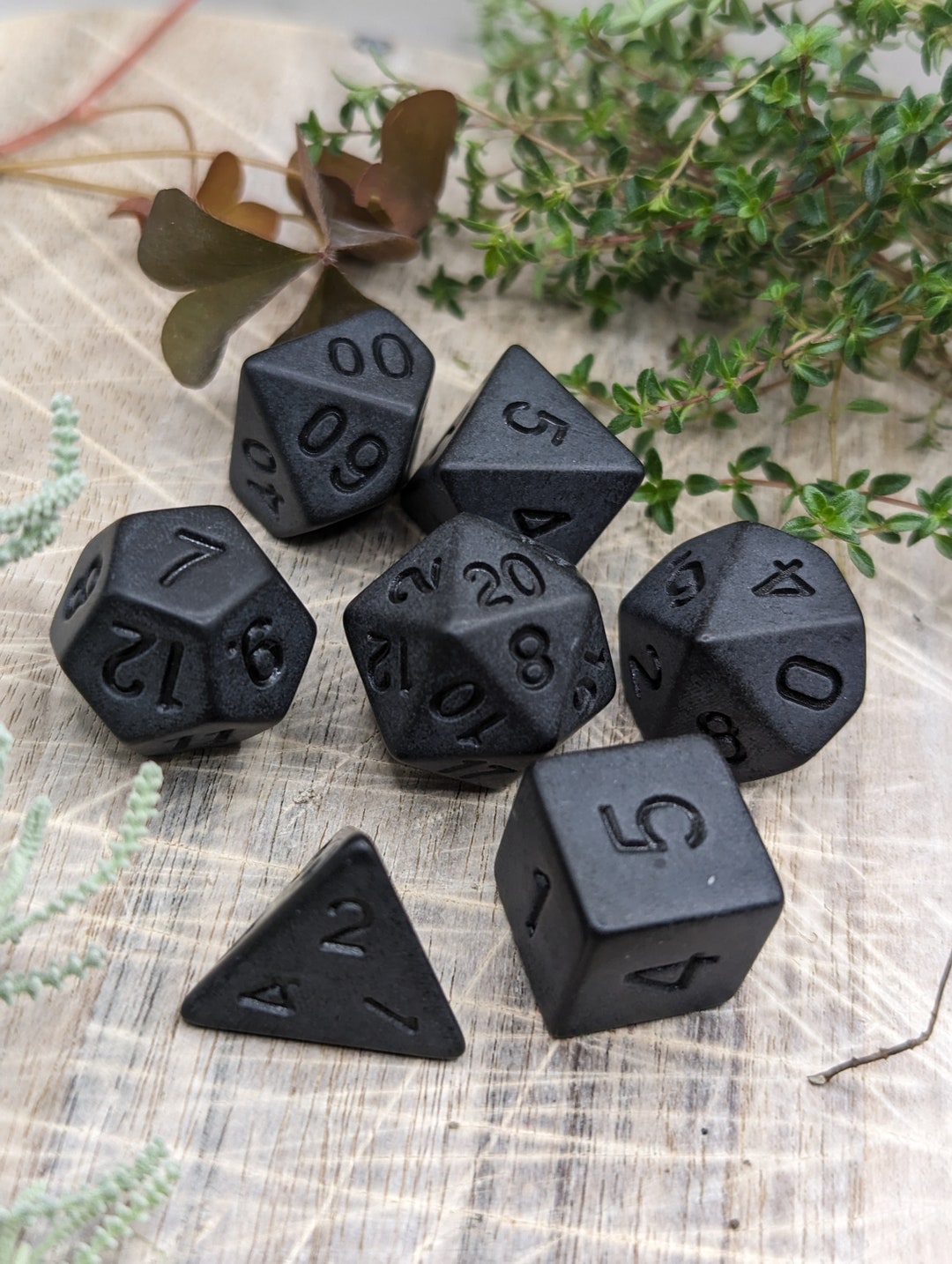 VOID Matt Black Polyhedral Dice for Dungeons and Dragons | Pathfinder ...