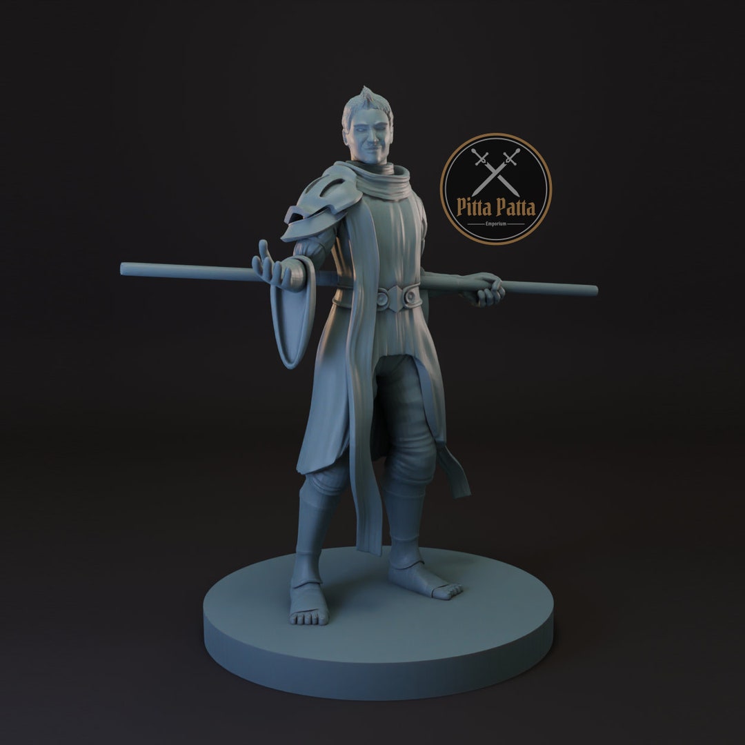 Human Male Monk Tabletop Miniature for Dungeons and Dragons ...