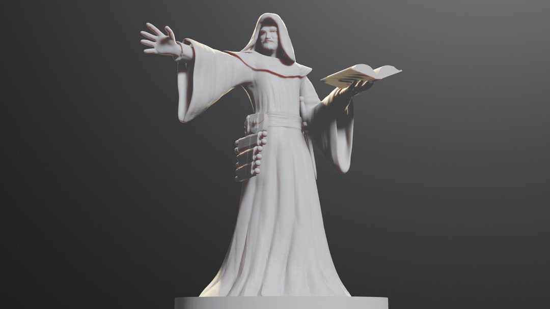 Robed Male Wizard | Sorcerer | Warlock Tabletop Miniature for Dungeons ...