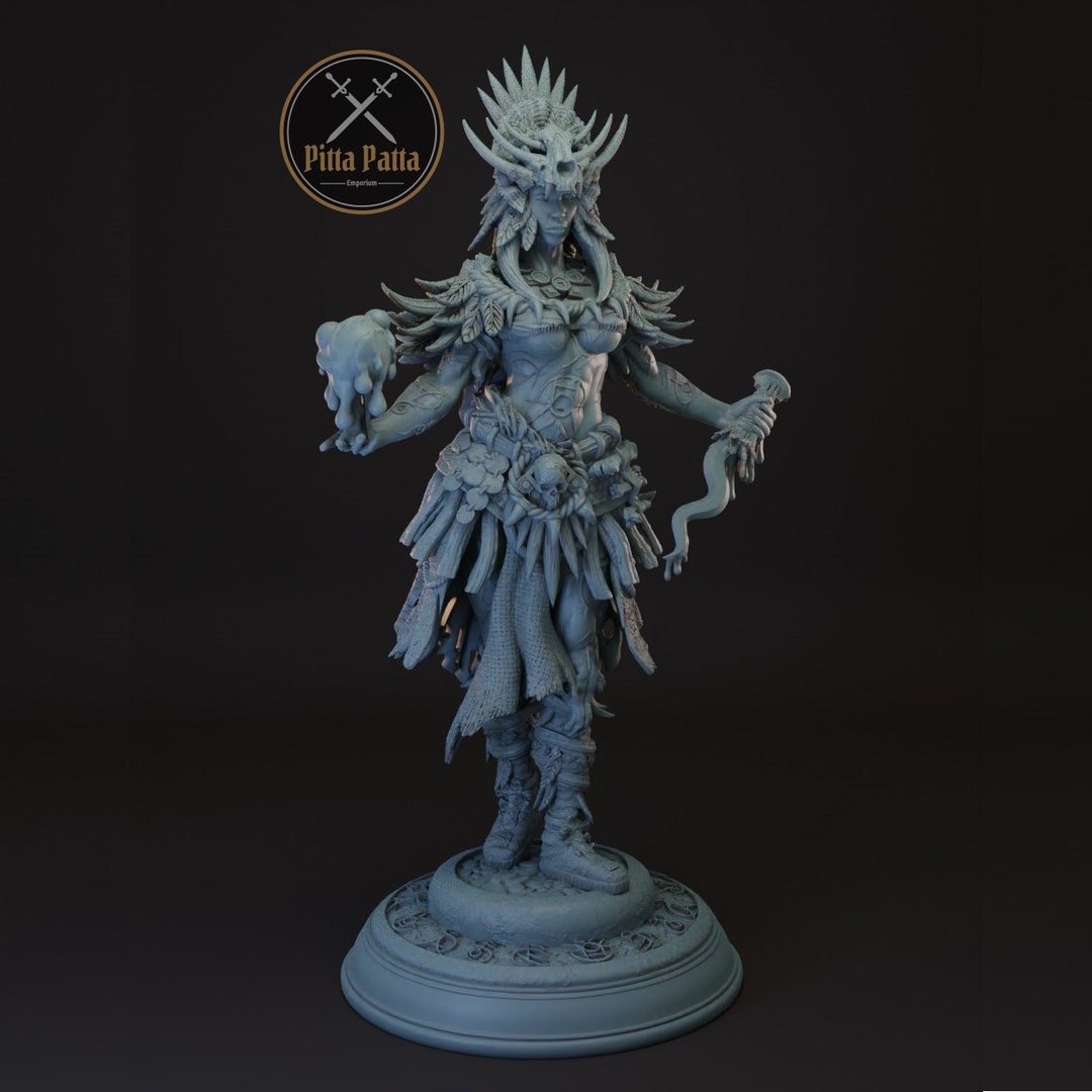 Goliath Half-giant Female Shaman Warlock Druid driga Tabletop Miniature ...