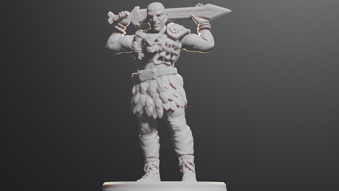 Goliath Barbarian Fighter Miniature for Dungeons and Dragons Pathfinder ...