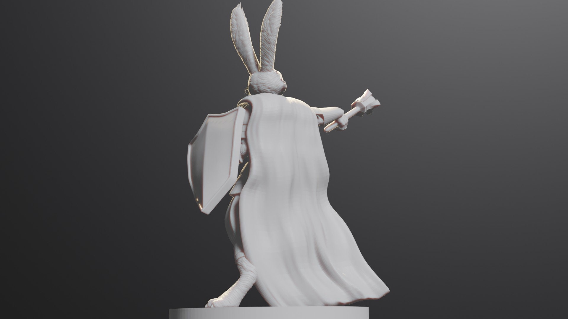 Rabbitfolk | Harengon Cleric | Paladin | Fighter Tabletop Miniature for ...
