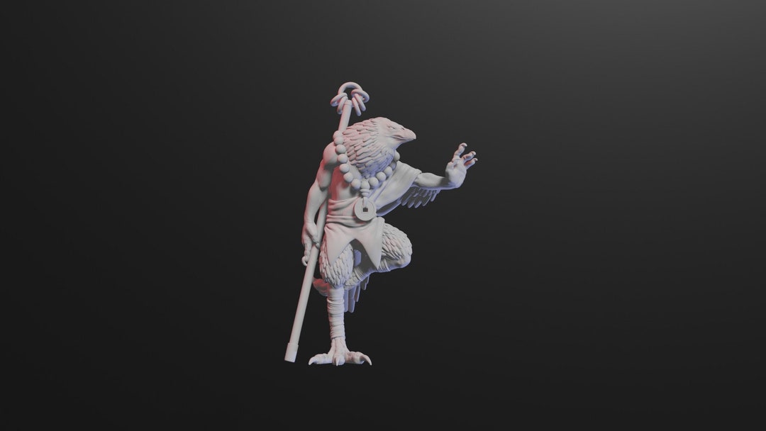 Kenku | Tengu | Aarakokra Monk | Barbarian Tabletop Miniature for ...