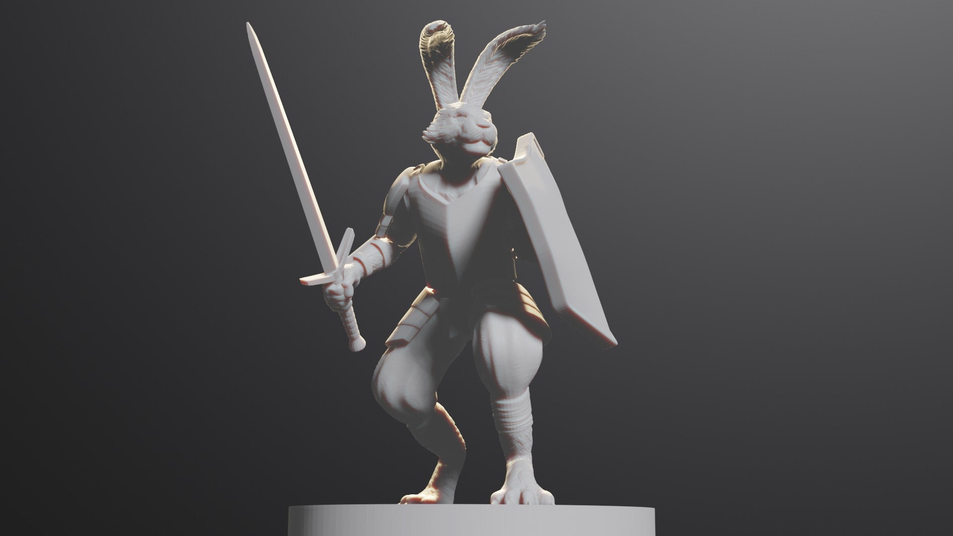 Rabbitfolk | Harengon Fighter | Paladin | Cleric Tabletop Miniature for ...