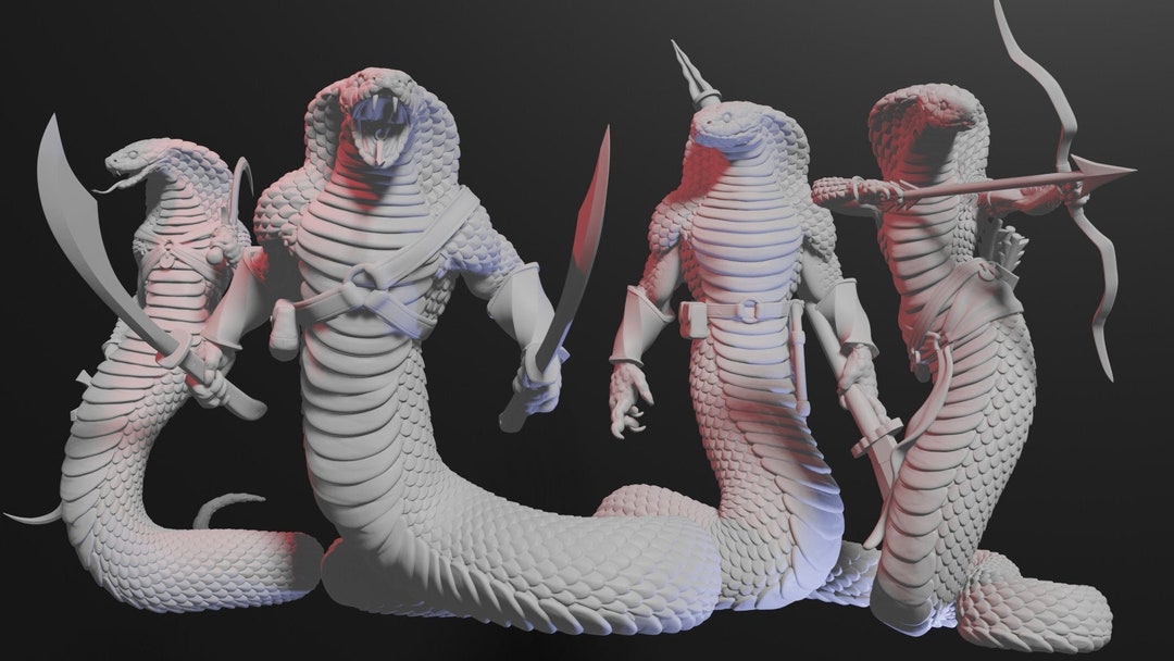 Yuan-ti Abomination Brood Snakefolk Yuan Ti Malison Tabletop Miniature ...