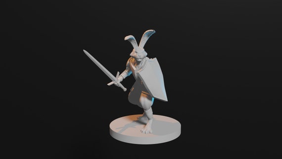 Rabbitfolk Harengon Fighter Paladin Cleric Tabletop - Etsy