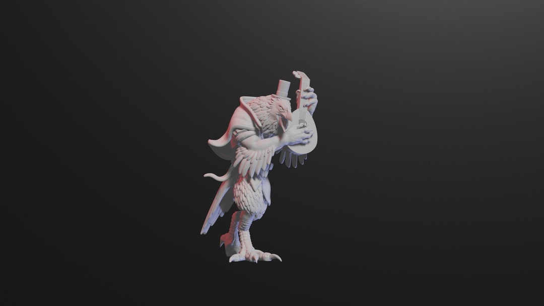 Kenku Tengu Aarakokra Bard Tabletop Miniature for Dungeons and Dragons ...