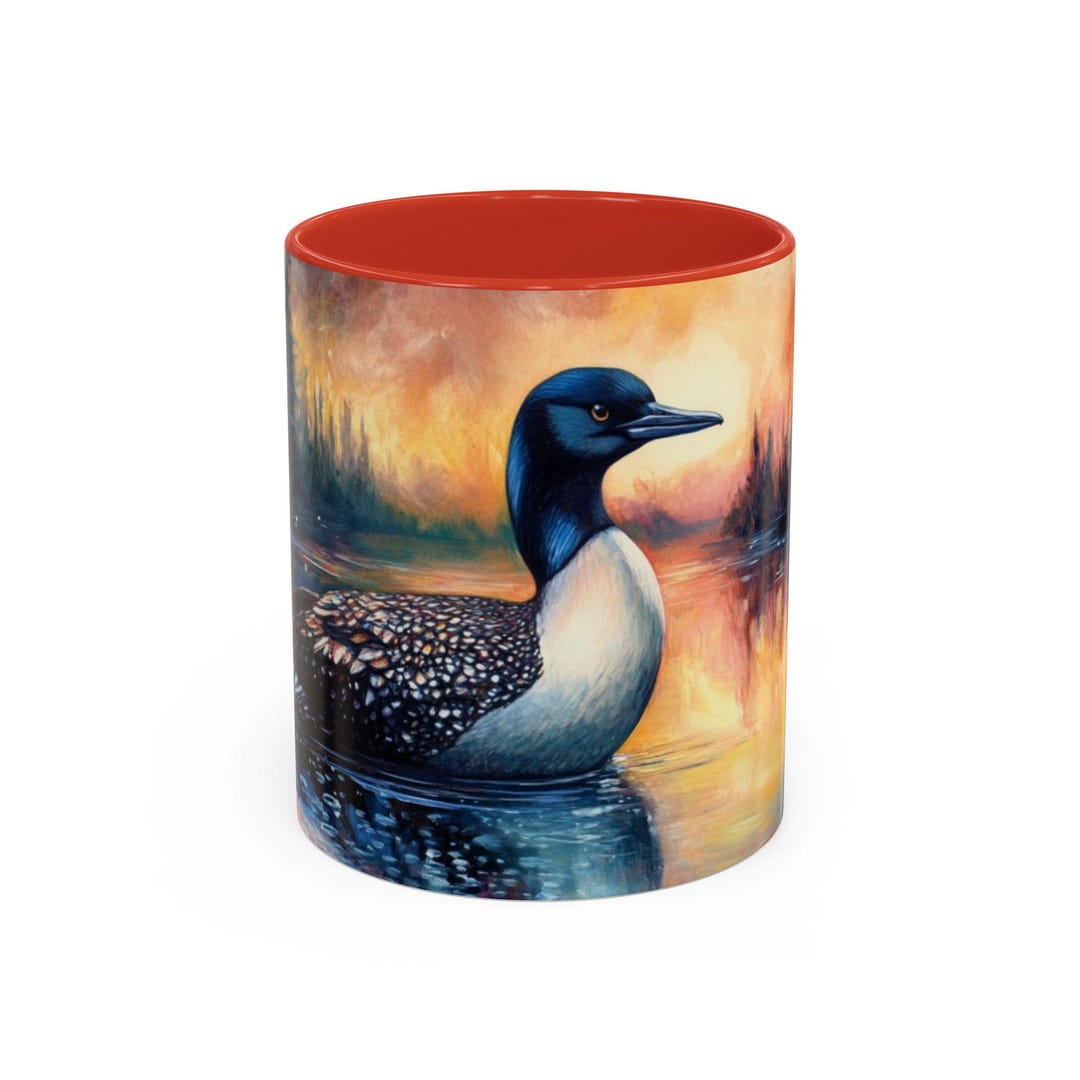 Rustic Loon Coffee Mug Loon Coffee Cup Loon Coffee Mug for Gift ...