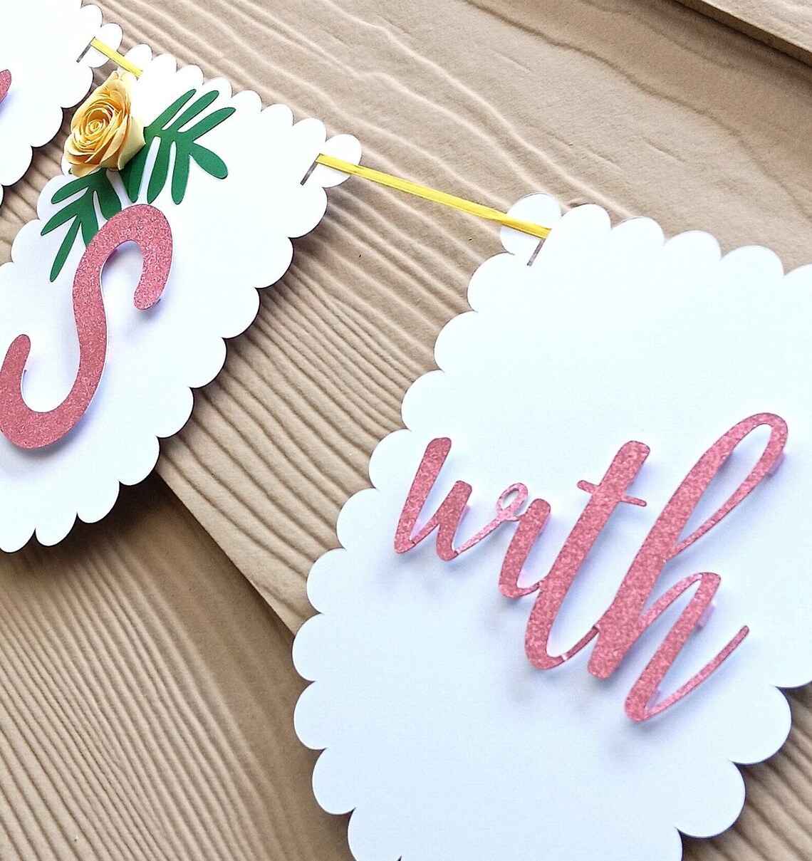 Muffins With Mom Banner: Glitter Cardstock Mother's Day Decor. Mom's ...