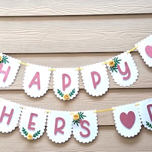 Muffins With Mom Banner: Glitter Cardstock Mother's Day Decor. Mom's ...