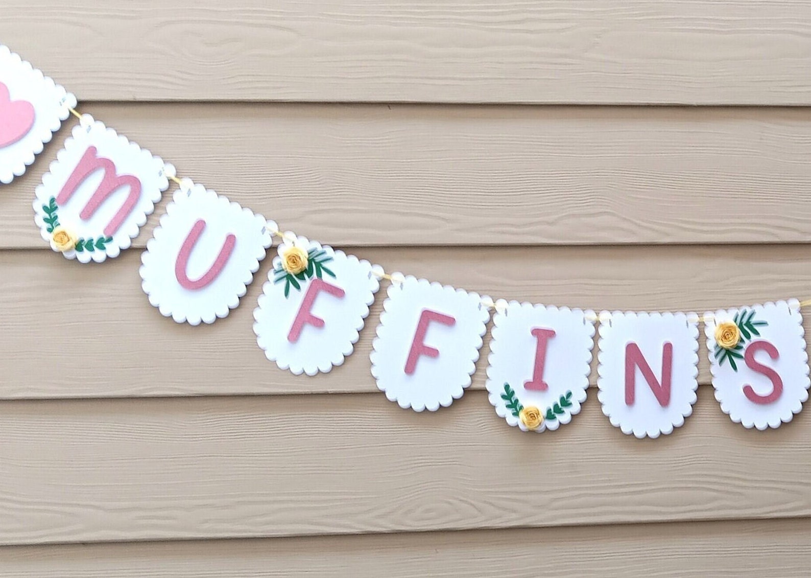 Muffins With Mom Banner: Glitter Cardstock Mother's Day Decor. Mom's ...