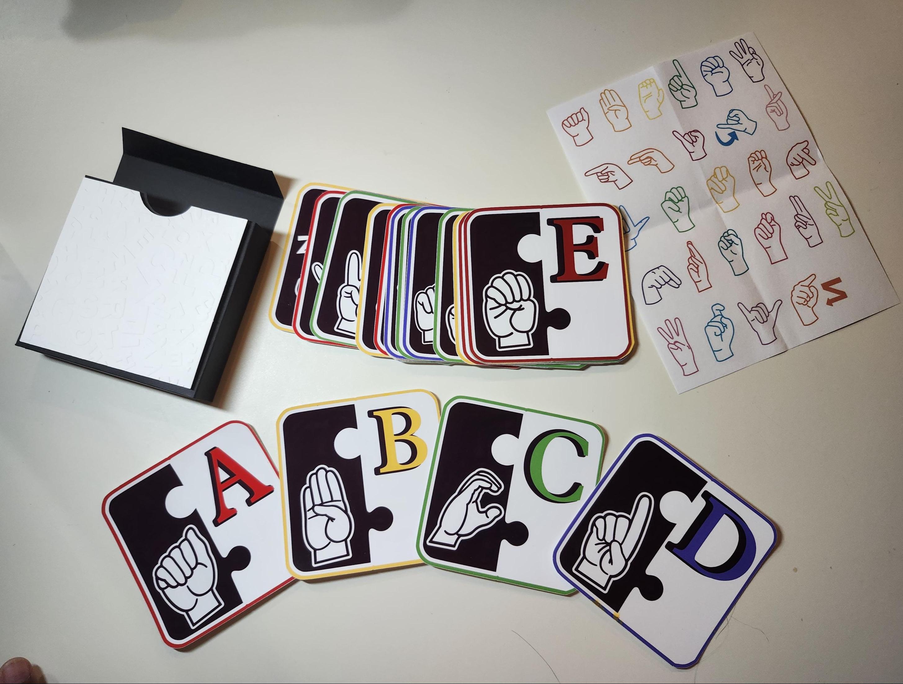 ASL Flashcards: American Sign Language Alphabet Learning Cards. Memory ...