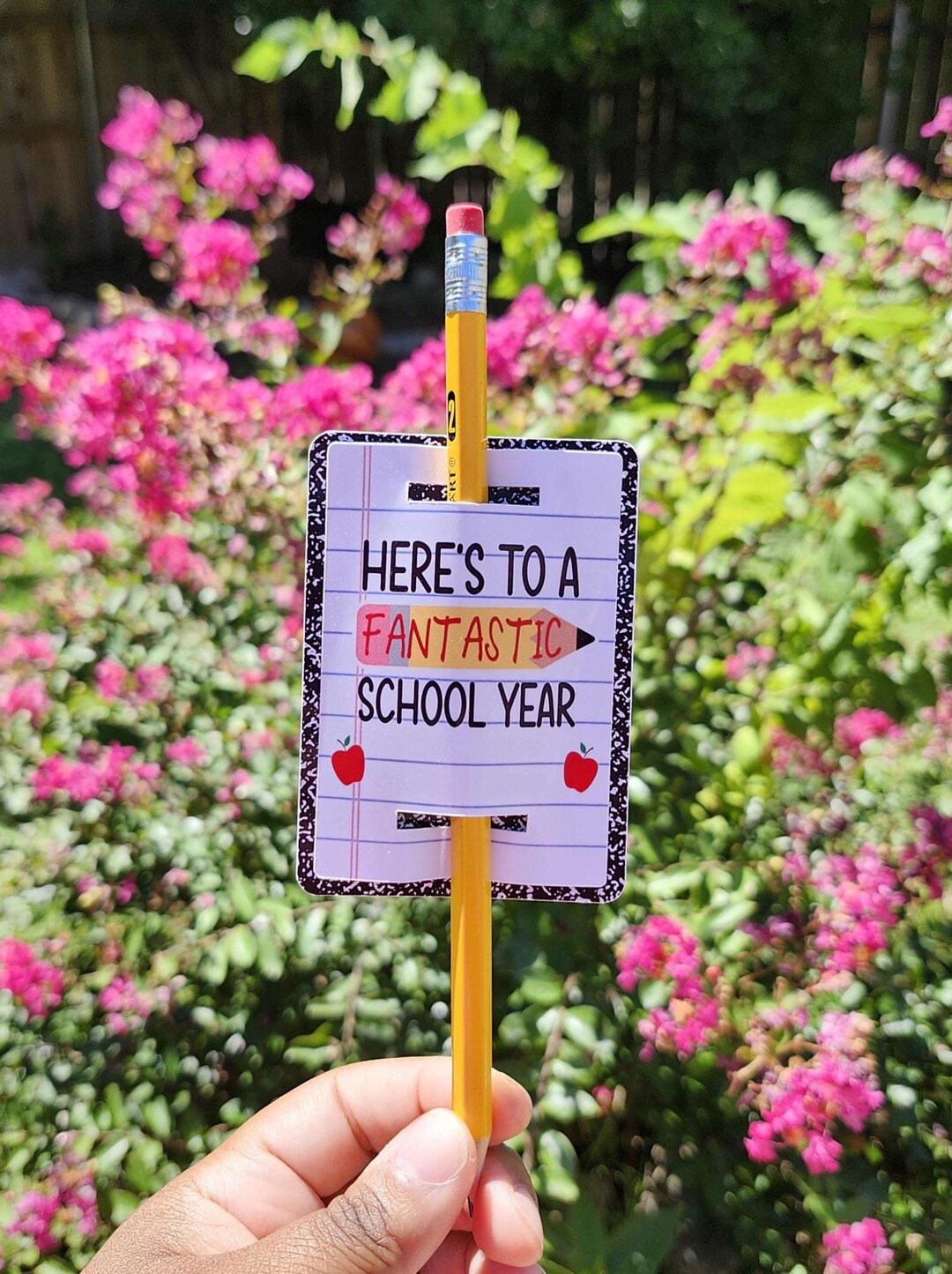 Pencil Gift Tag. Back to School Favor. Student Teacher Gift. First Day ...