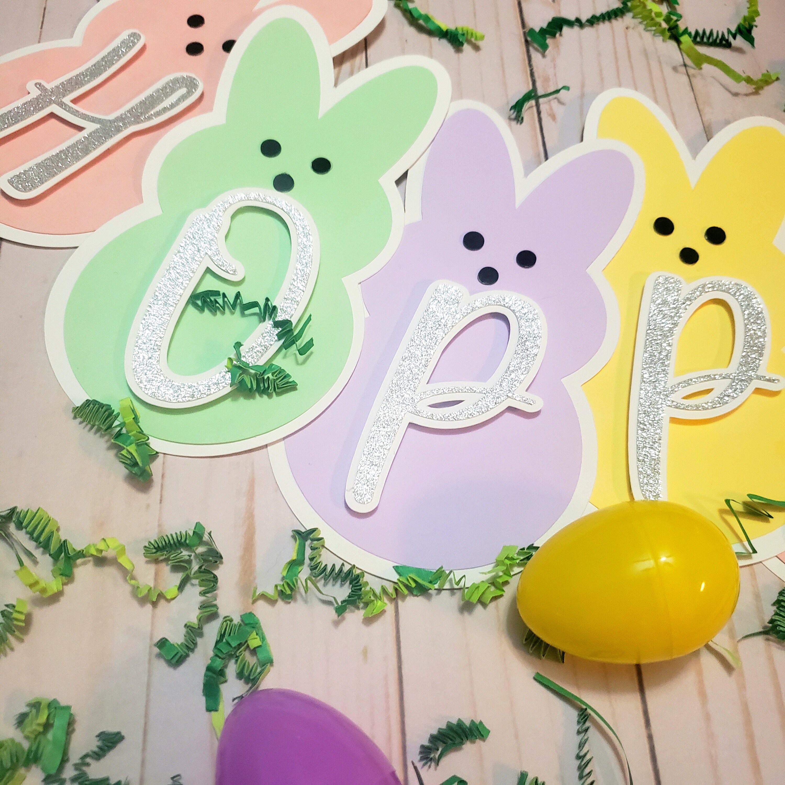 Hoppy Easter Peeps Bunny Celebration Banner. Easter Bunting. FREE ...