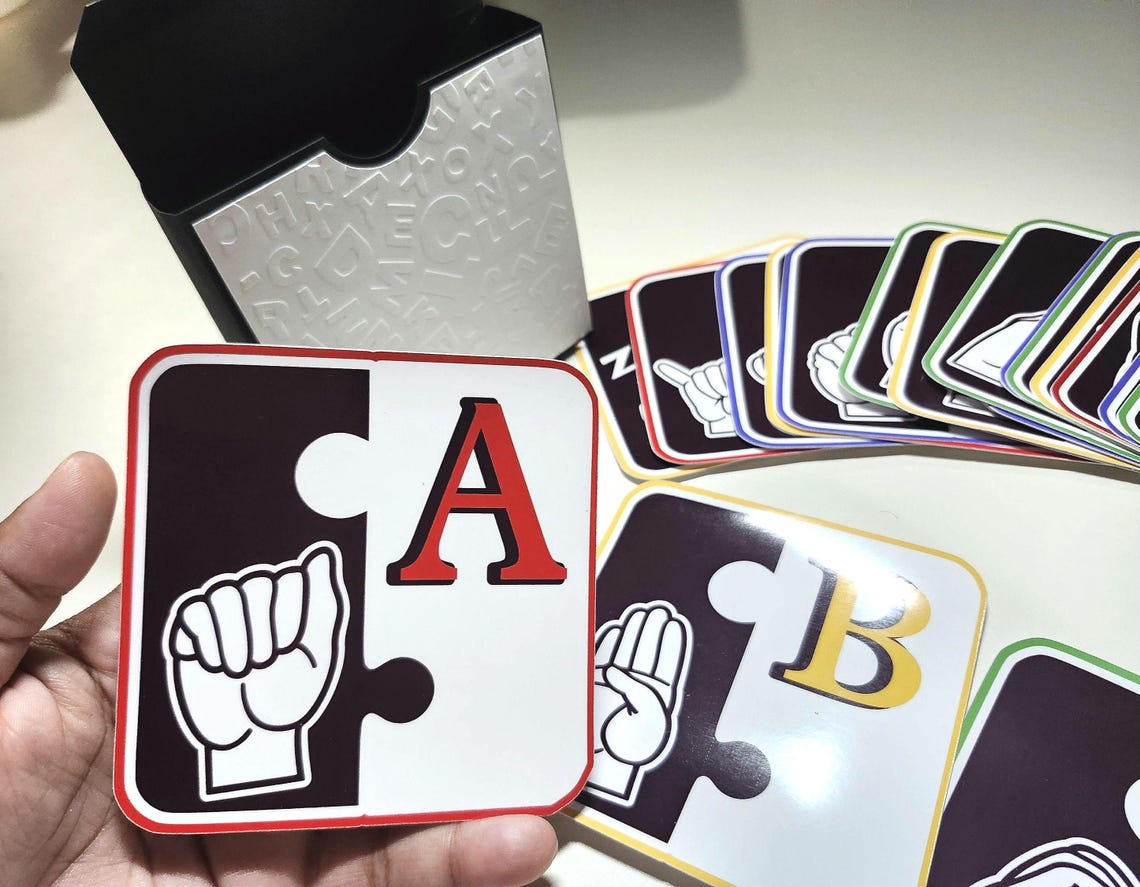ASL Flashcards: American Sign Language Alphabet Learning Cards. Memory ...