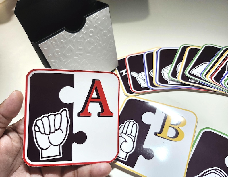 ASL Flashcards: American Sign Language Alphabet Learning Cards. Memory ...