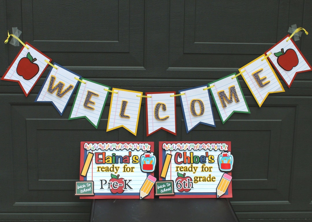 Welcome Sign for Student First Day of School Banner Classroom ...