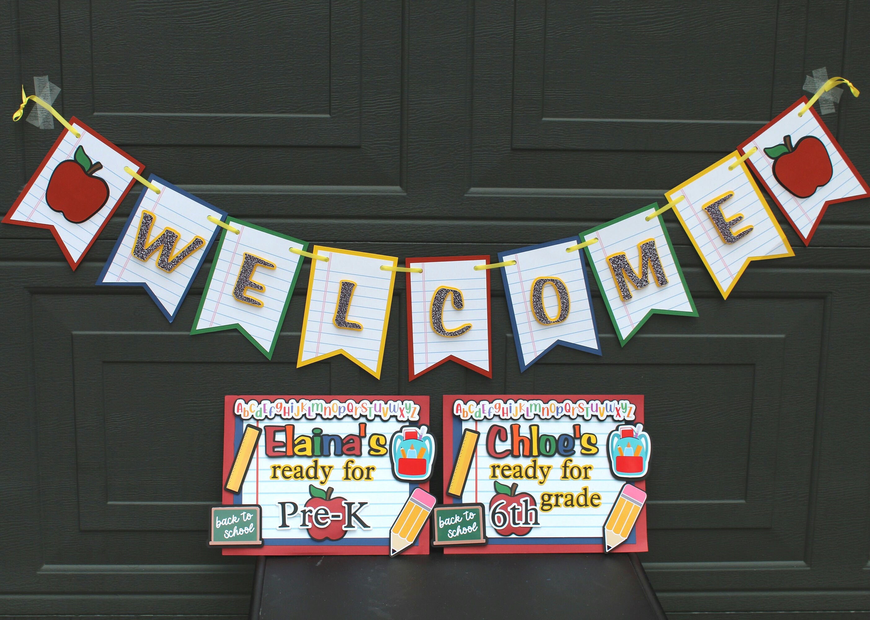 Classroom Welcome Banner First Day of School Decor Bulletin Board Back ...