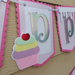 Cupcake Birthday Banner. Cupcake Party Decorations. Cupcake Decor. Baby ...