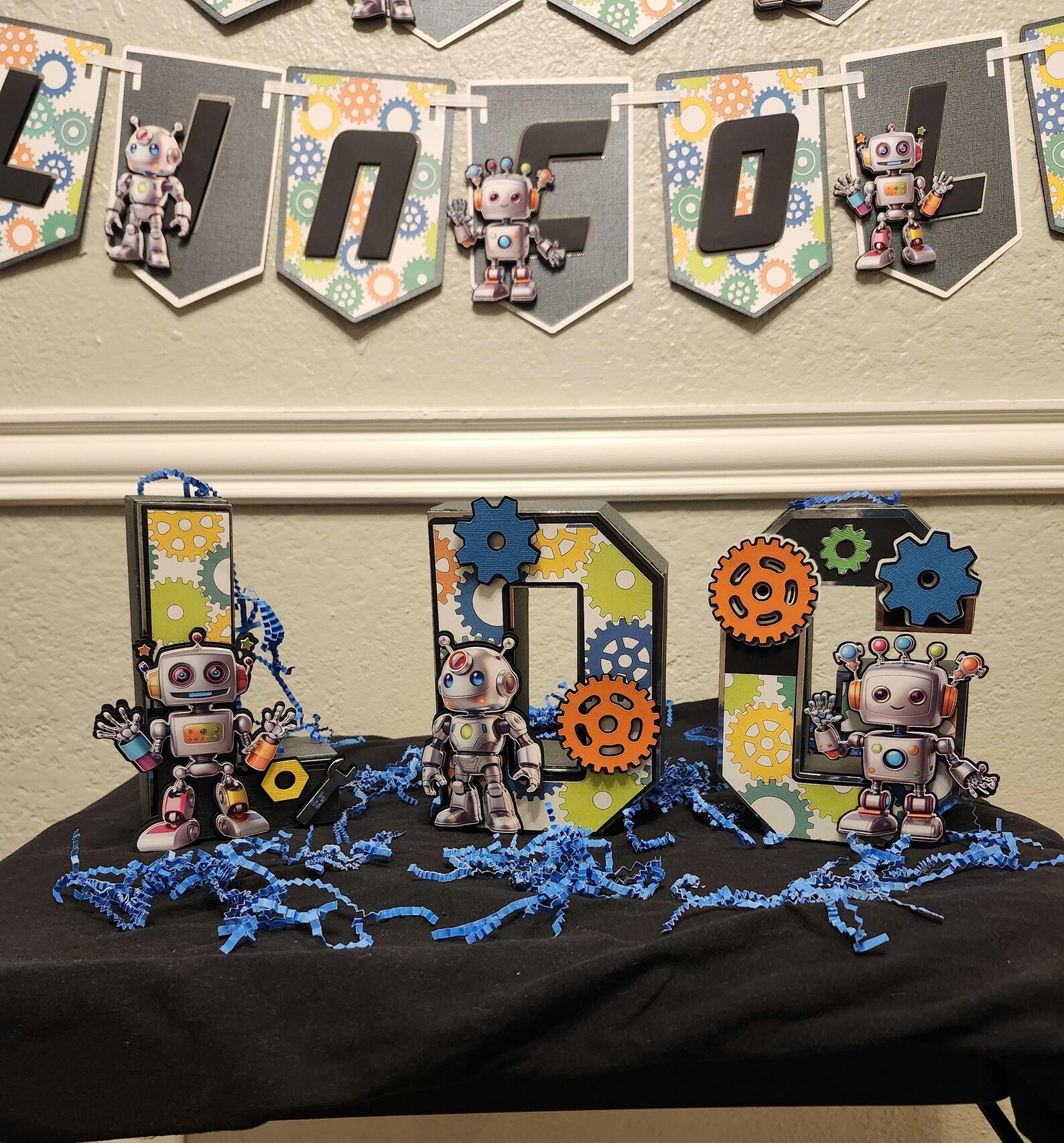 Robot Theme 3D Letter. Robot Party Decoration. Robot Birthday. 3D ...