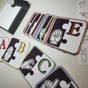 ASL Flashcards: American Sign Language Alphabet Learning Cards. Memory ...