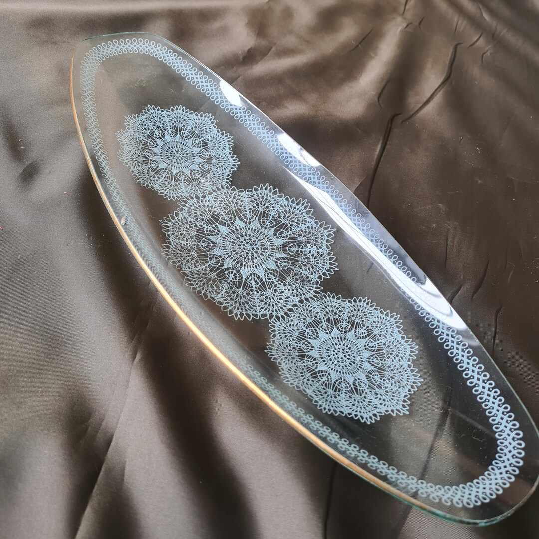 Vintage Chance Fiesta Glass Oval Plate - Etsy