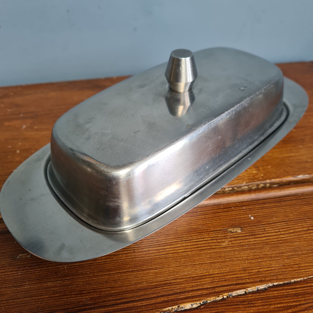 Vintage Stainless Steel Oneida Butter Dish - Etsy