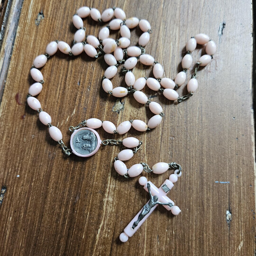 Vintage Catholic Inri Cross Rosary Beads - Etsy