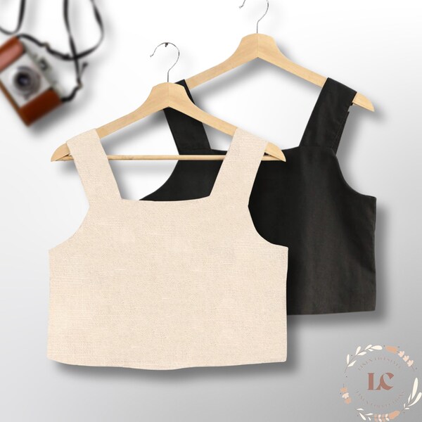 Linen Crop Top - Etsy