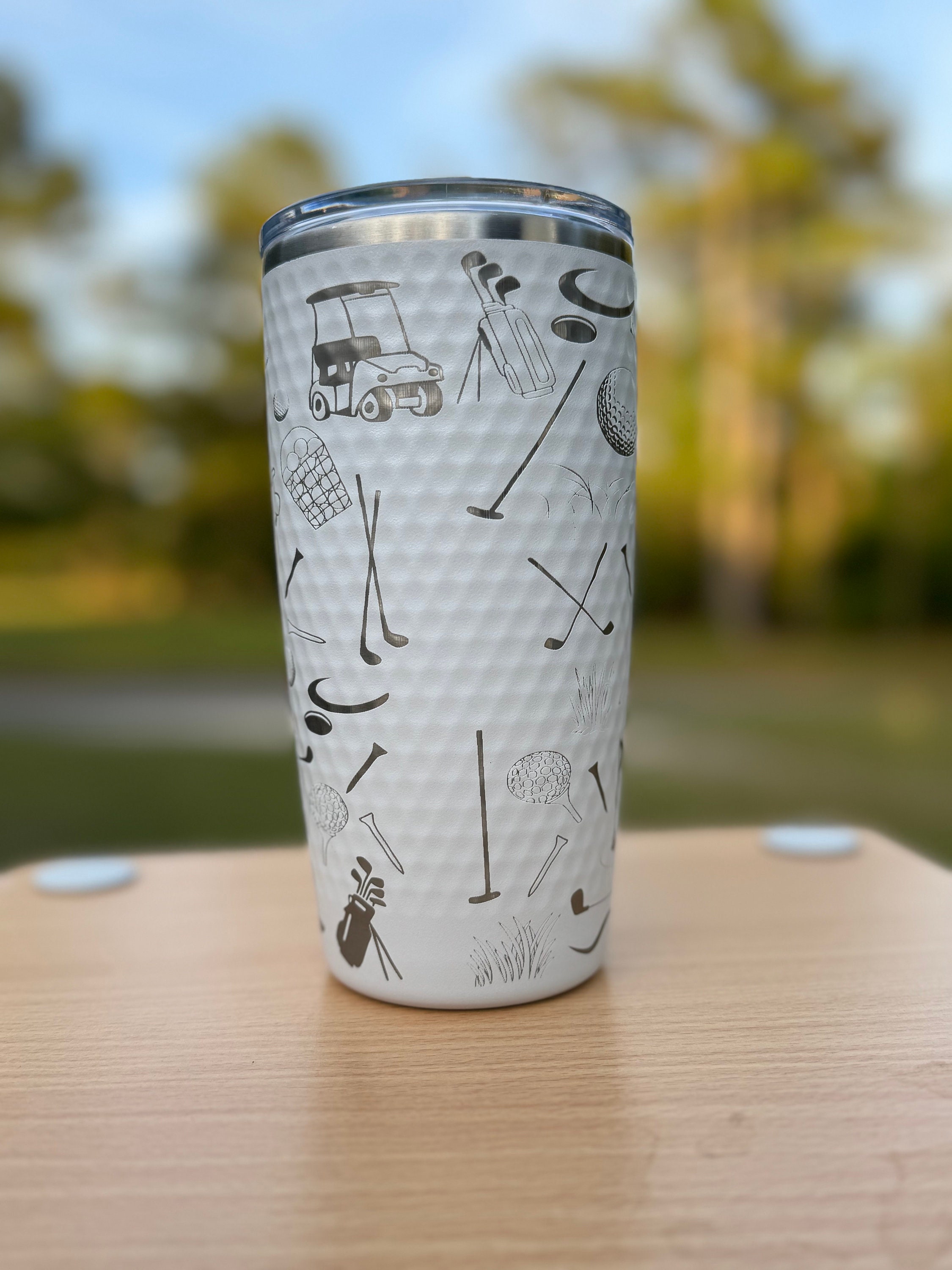20 Oz Gold Ball Dimple Stainless Steel Tumbler - Etsy
