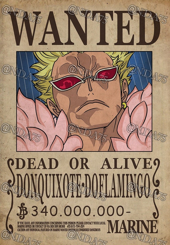 One Piece Wanted Poster DOFLAMINGO buy 2 Get 1 Free See - Etsy