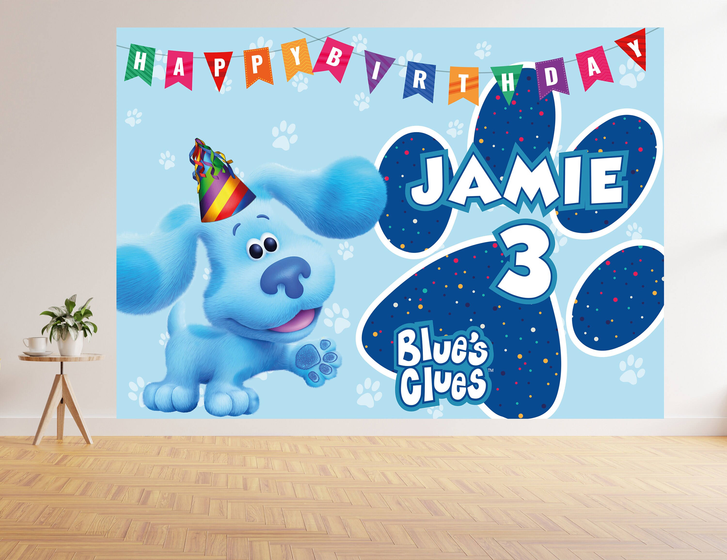 Blues Clues Birthday Backdropblues Clues Birthday - Etsy Denmark