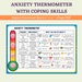 Anxiety Thermometer & Coping Skills - Emotions Feelings CBT Printable ...