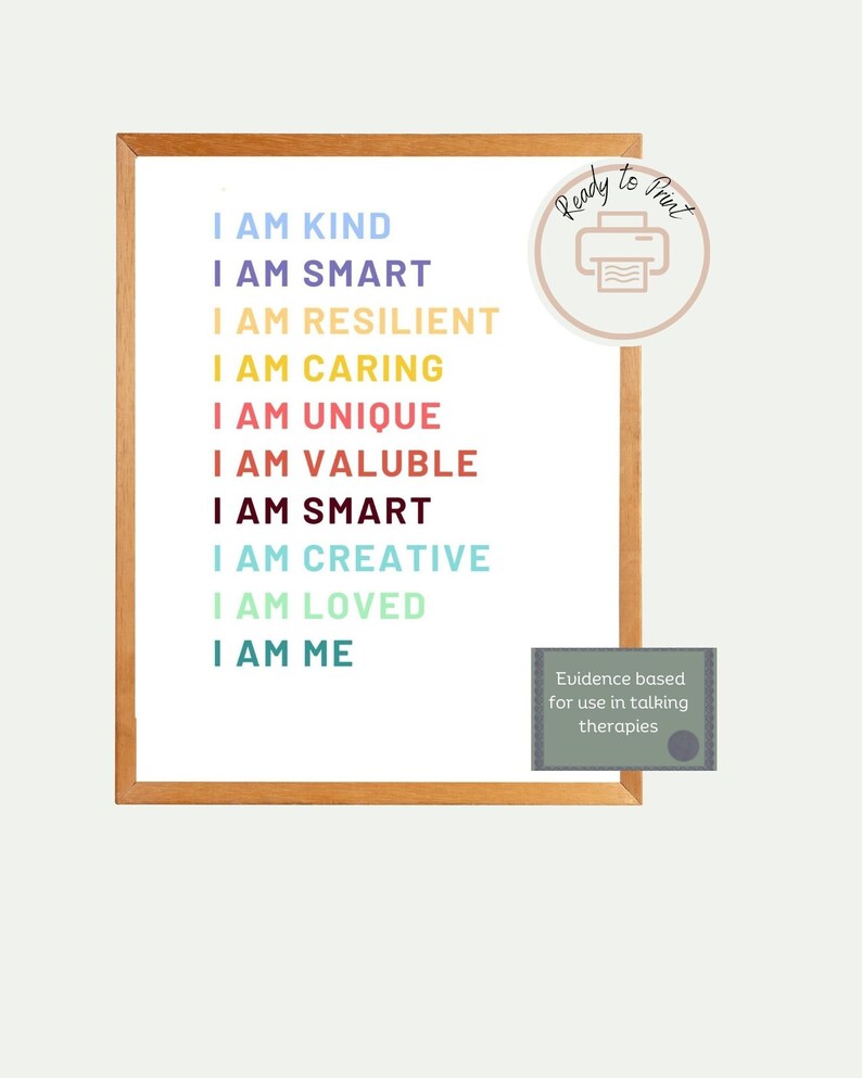 Affirmations for Kids Classroom Posters I Am Affirmations - Etsy
