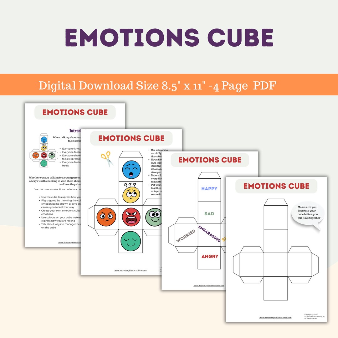 Emotions Cube - Sharing Emotions, Neurodiverse, Behaviour Management ...