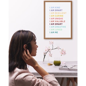 Affirmations for Kids, Classroom Posters, I Am Affirmations, Playroom ...